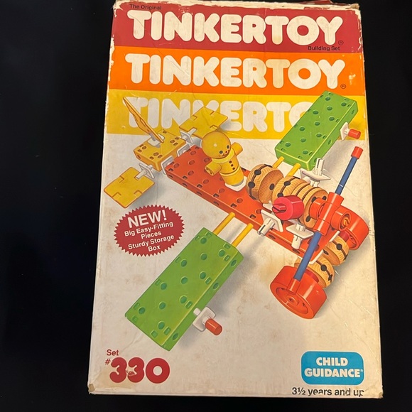 tinkertoys | Toys | Vintage Tinkertoy Play Set 33 With Original Box ...